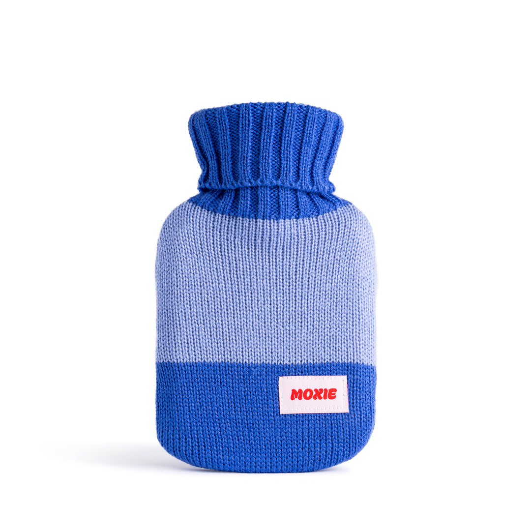 Moxie mini hot water bottle (blue) - PMS self-care | Moxie