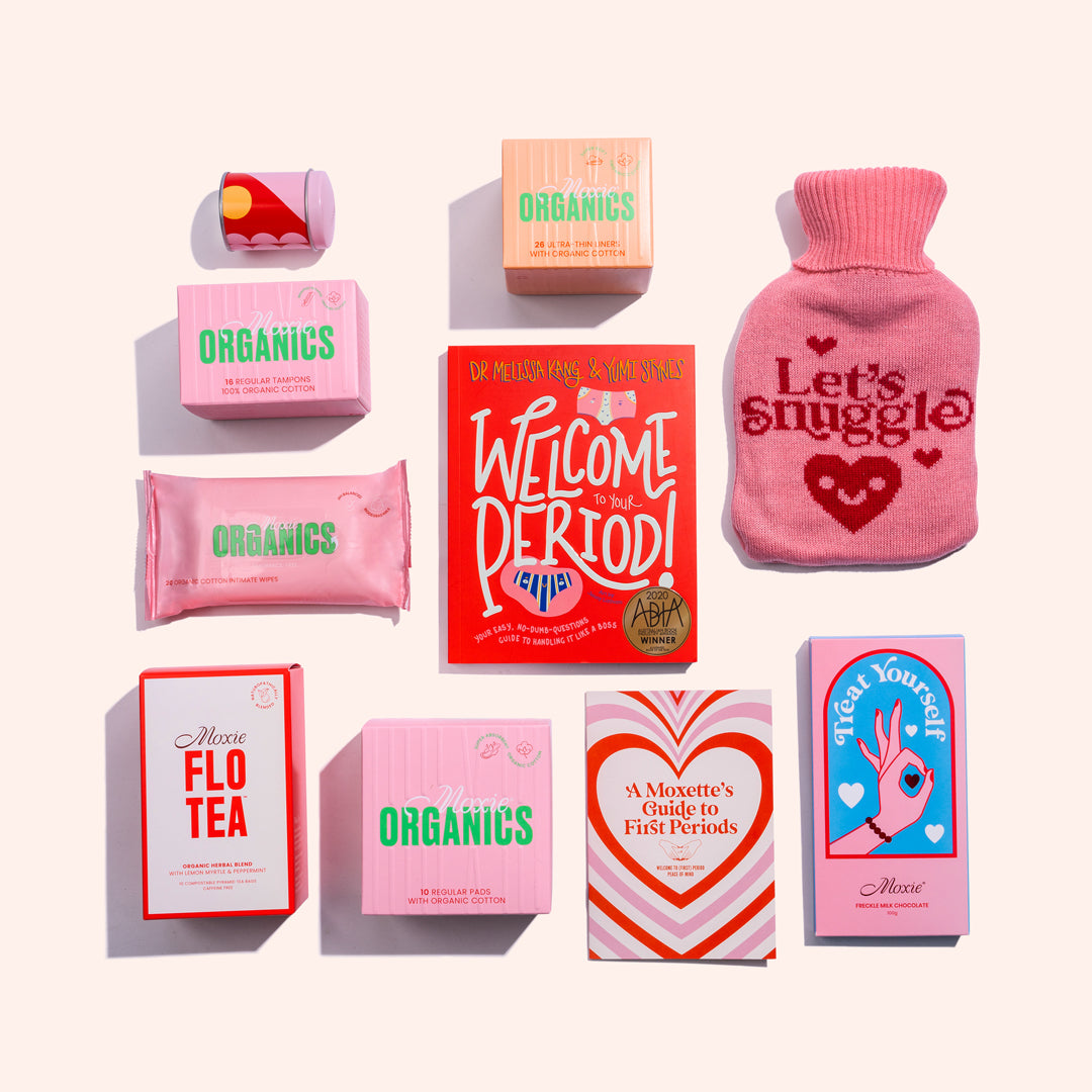 Welcome to Periods! starter kit - pads, tamps + more | Moxie