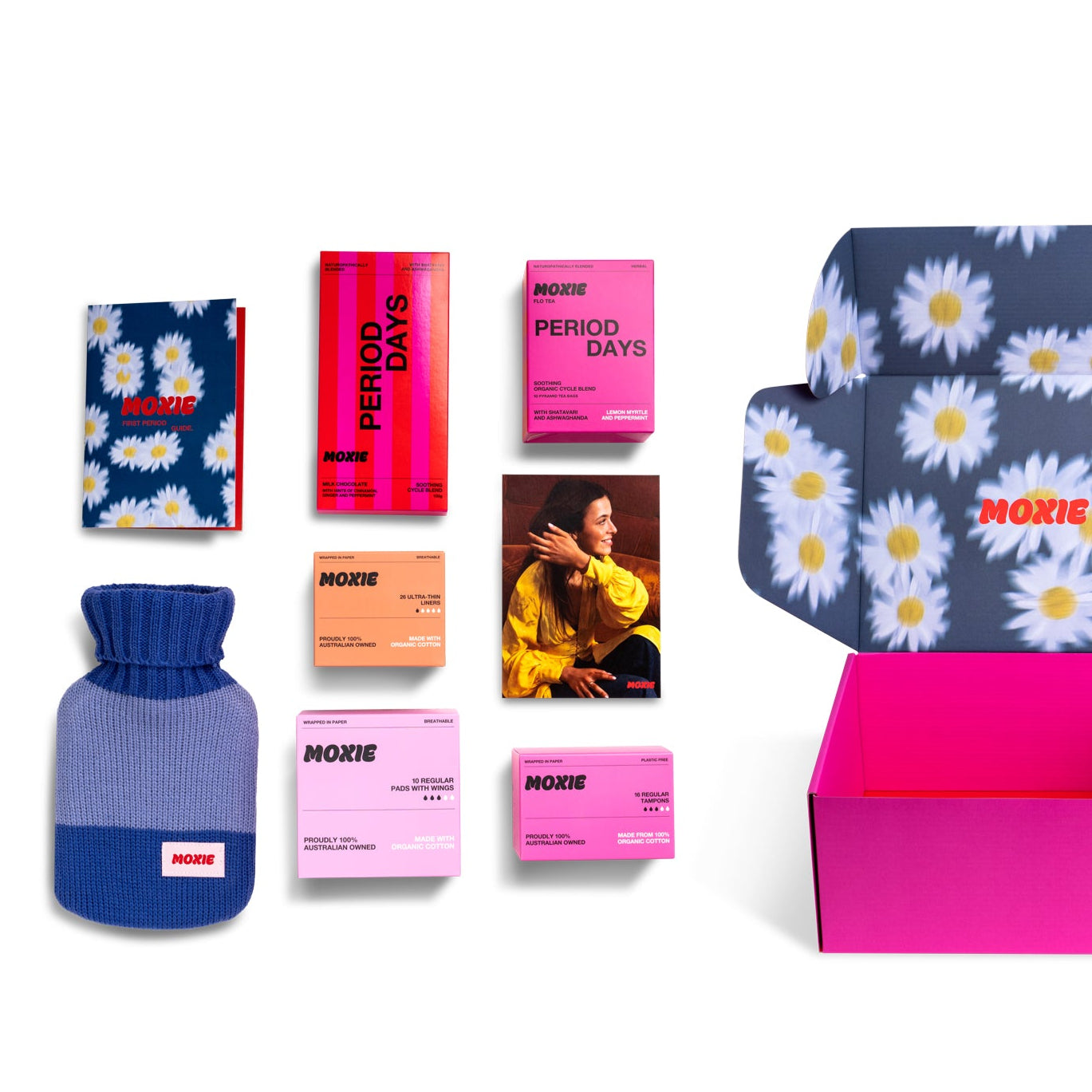 Welcome to Periods! starter kit - pads, tamps + more | Moxie